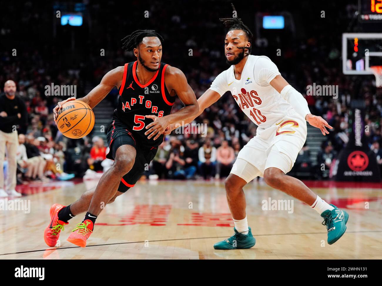 Toronto, Canada. 10th Feb, 2024. Toronto Raptors guard Immanuel ...