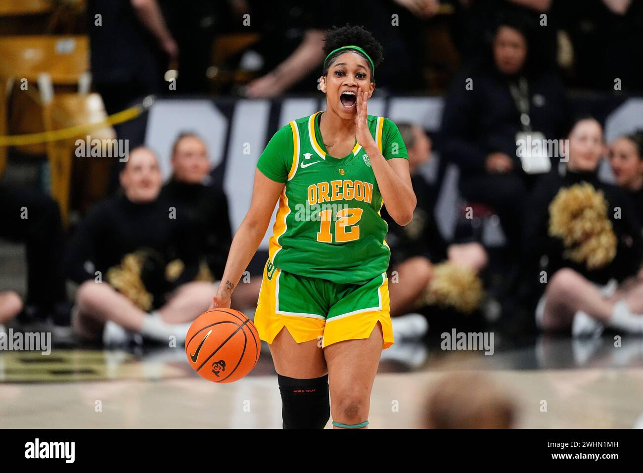 Oregon guard Kennedi Williams (12) in the first half of an NCAA college ...
