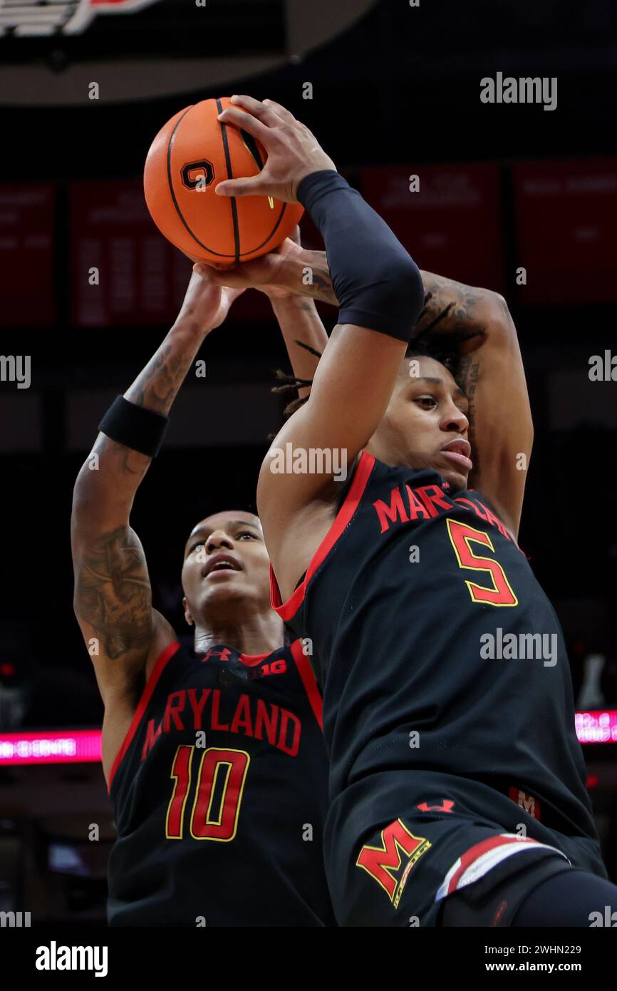 Columbus, Ohio, USA. 10th Feb, 2024. Maryland Terrapins forward Julian ...