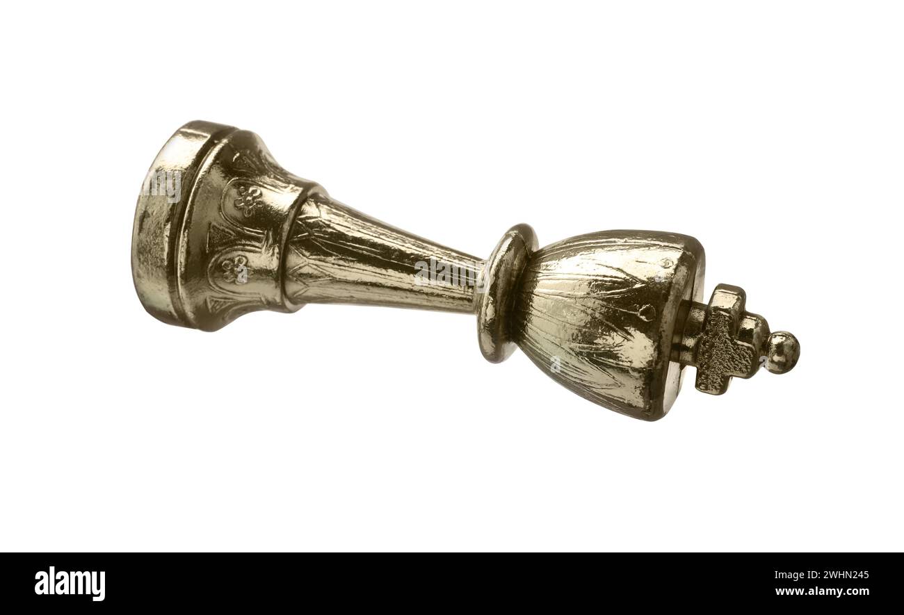 One golden chess king isolated on white Stock Photo - Alamy