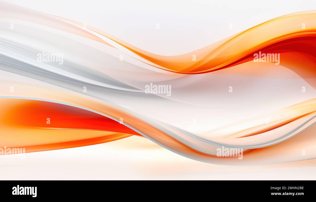 Orange Wavy Flow Background Stock Photo - Alamy