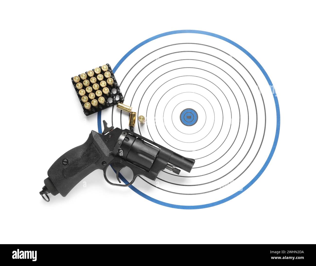 Vintage gun isolated revolver bullets hi-res stock photography and ...