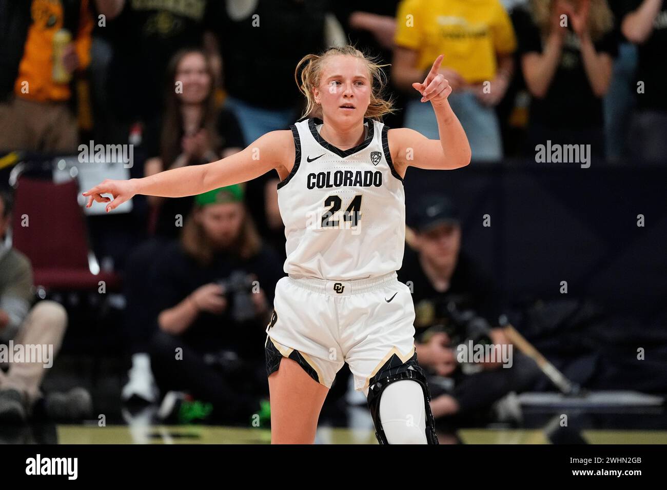 Colorado guard Maddie Nolan (24) in the second half of an NCAA college ...