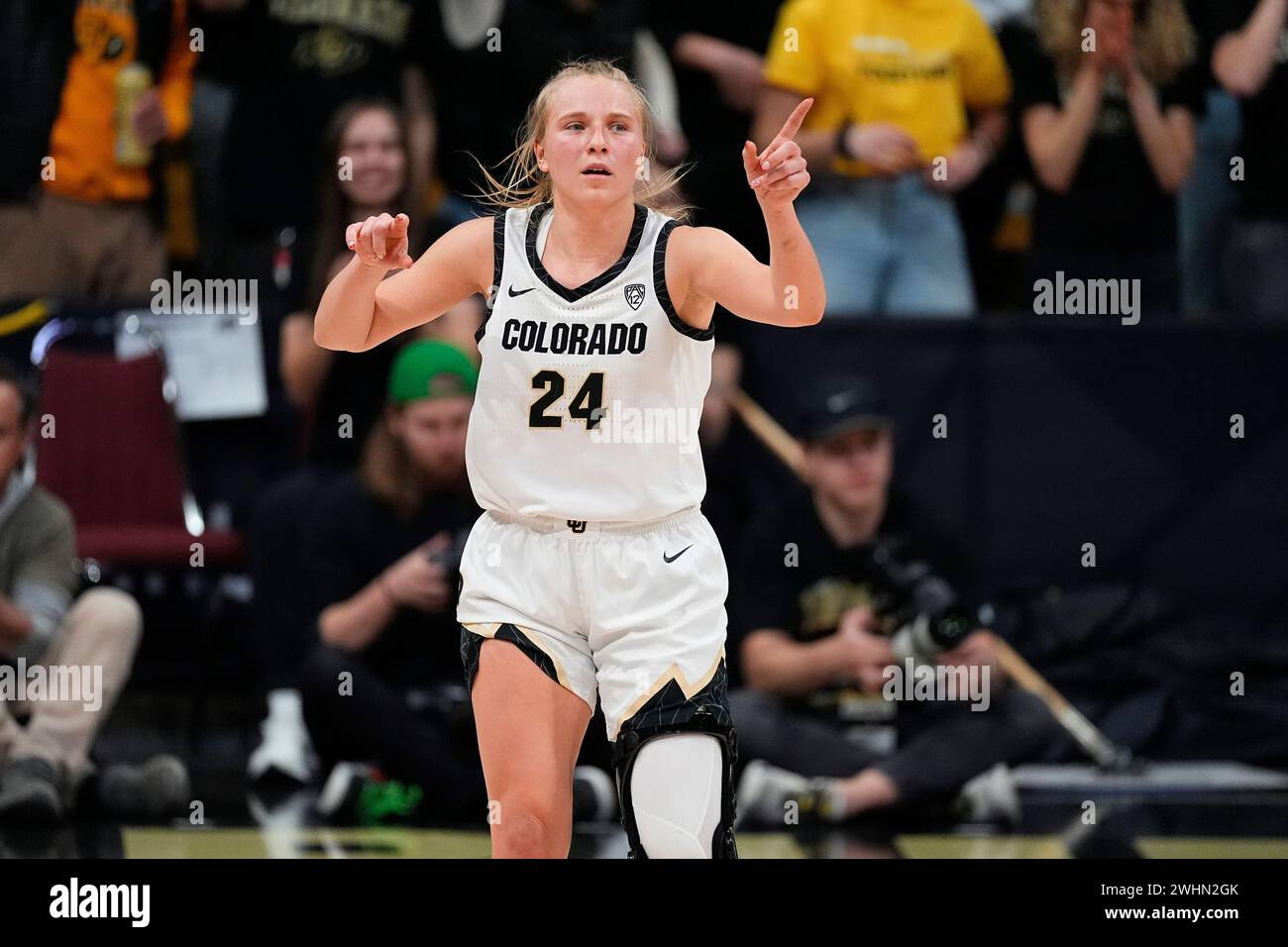 Colorado guard Maddie Nolan (24) in the second half of an NCAA college ...
