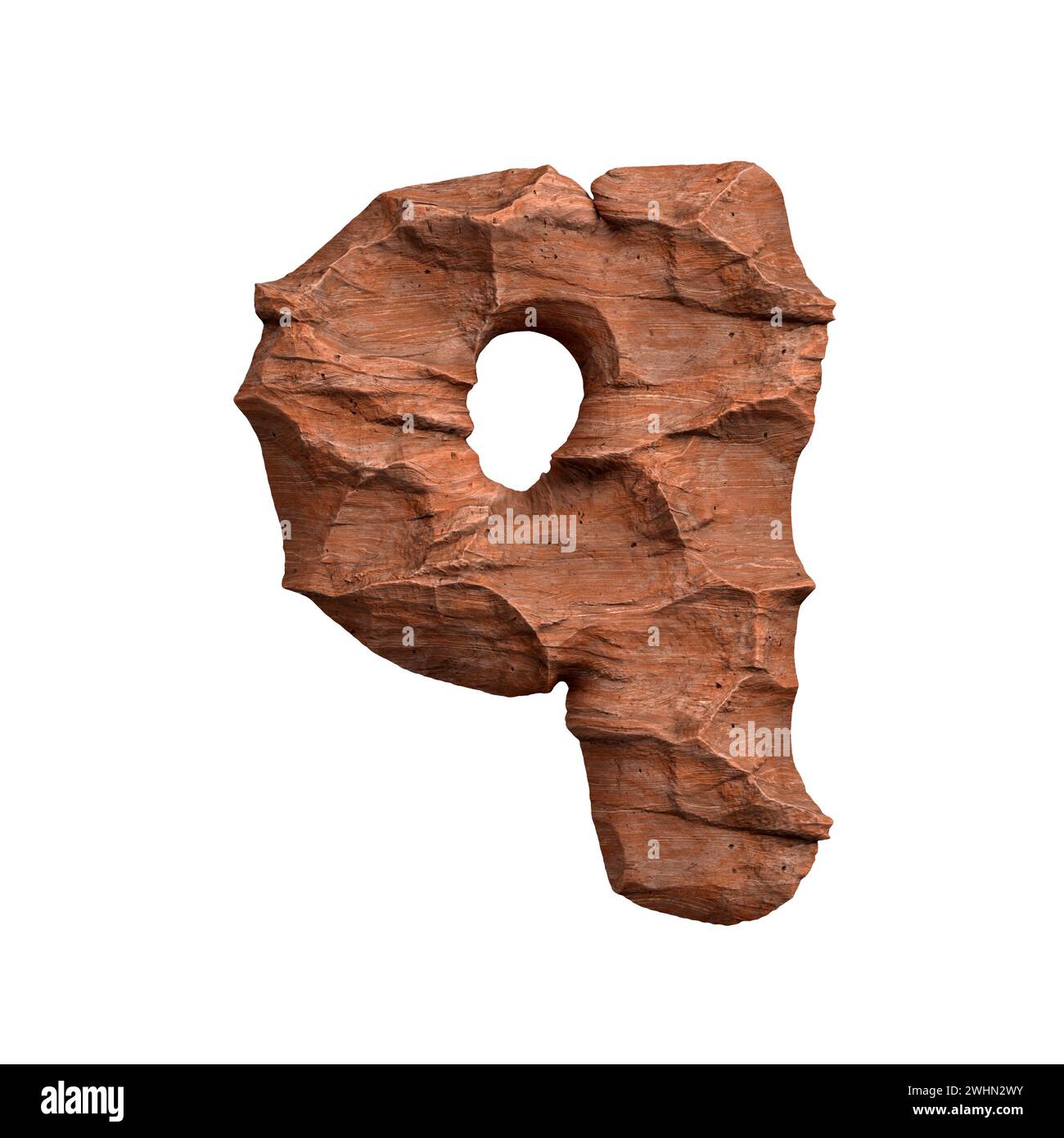 Desert sandstone letter Q - Lower-case 3d red rock font - Suitable for ...