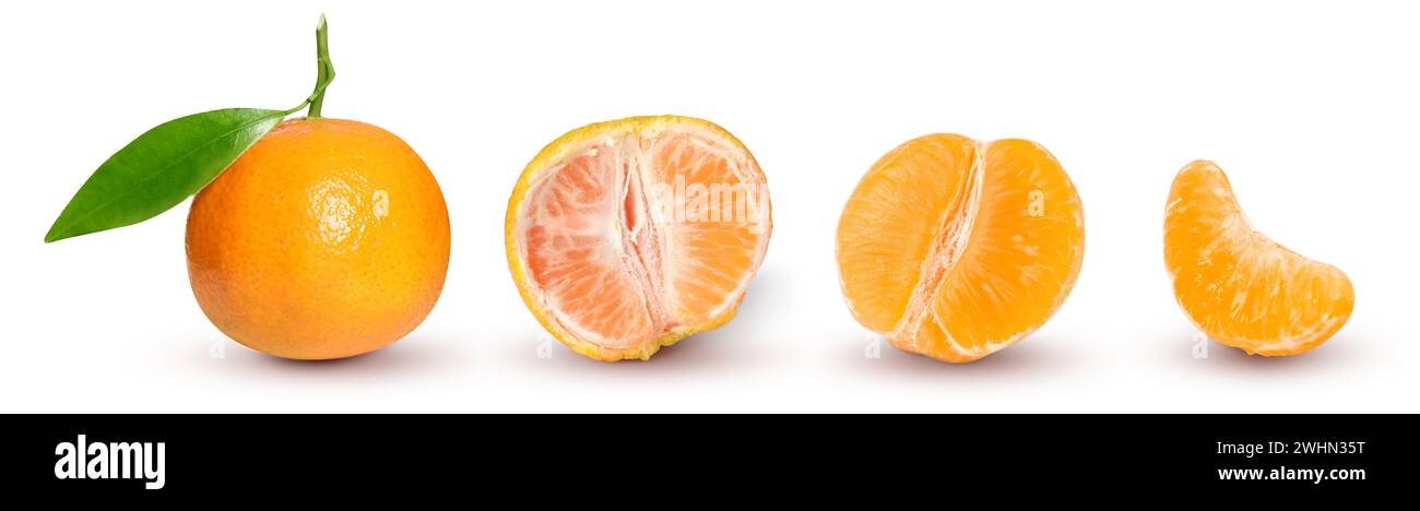 Peeling ripe tangerine on white background, collage Stock Photo - Alamy