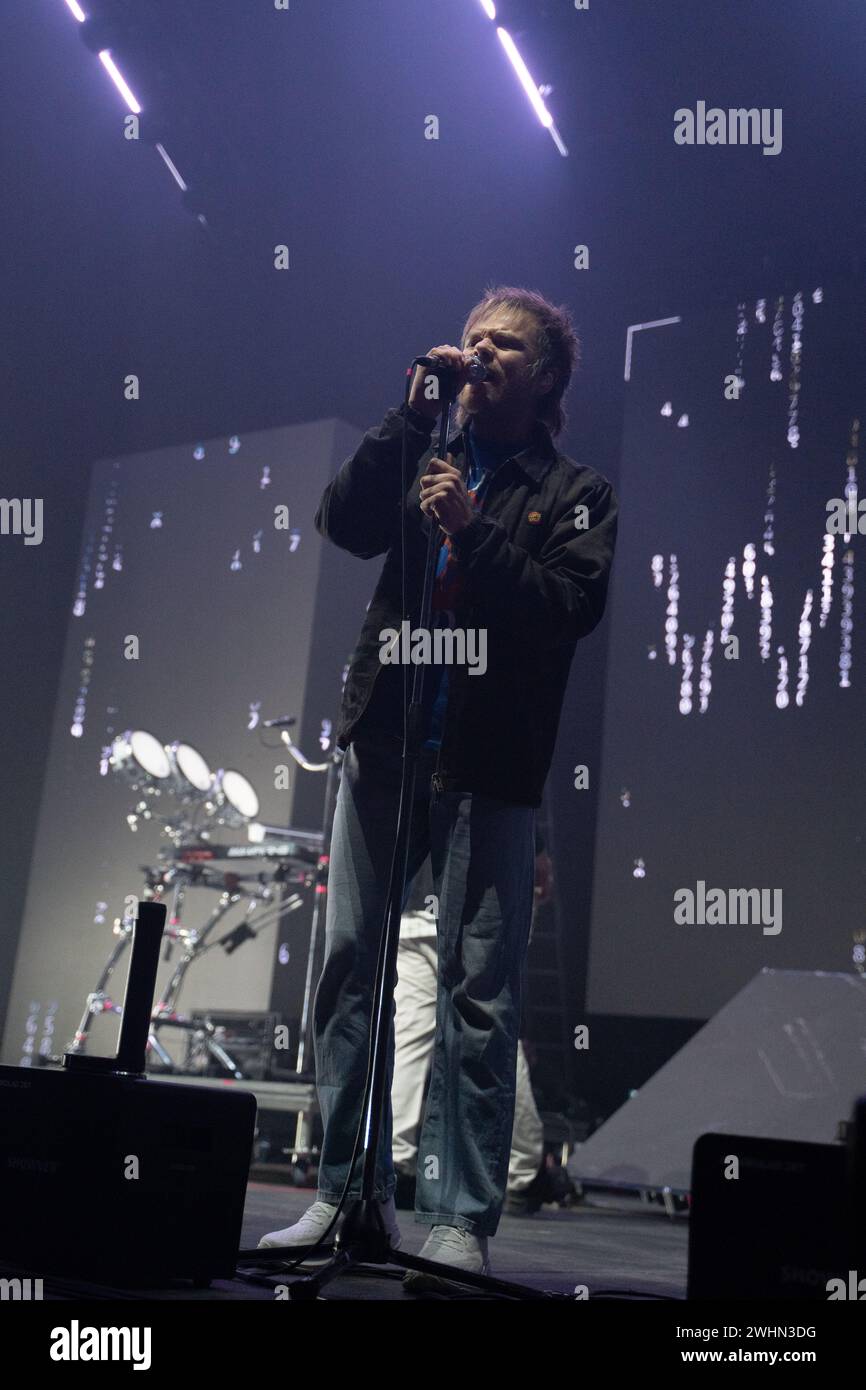 Nottingham, UK 10th Feb 2024, Rou Reynolds of Enter Shikari perform in ...