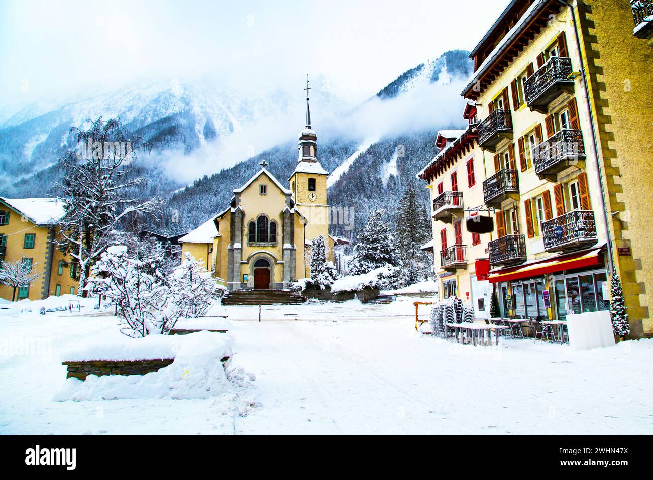 Catholic church in chamonix france hi-res stock photography and images ...