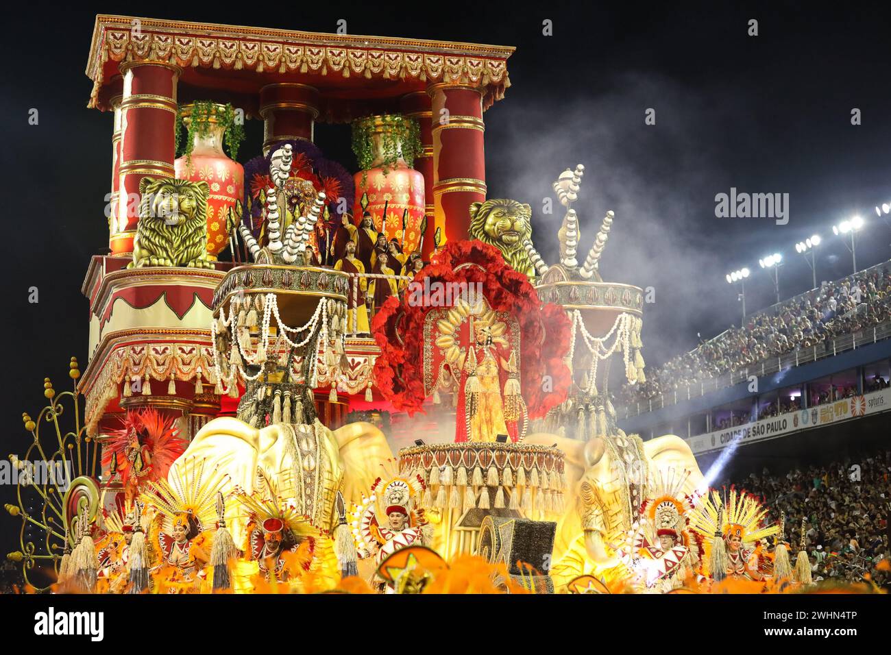 Members of the Dragões da Real Samba School during the Carnival parade ...