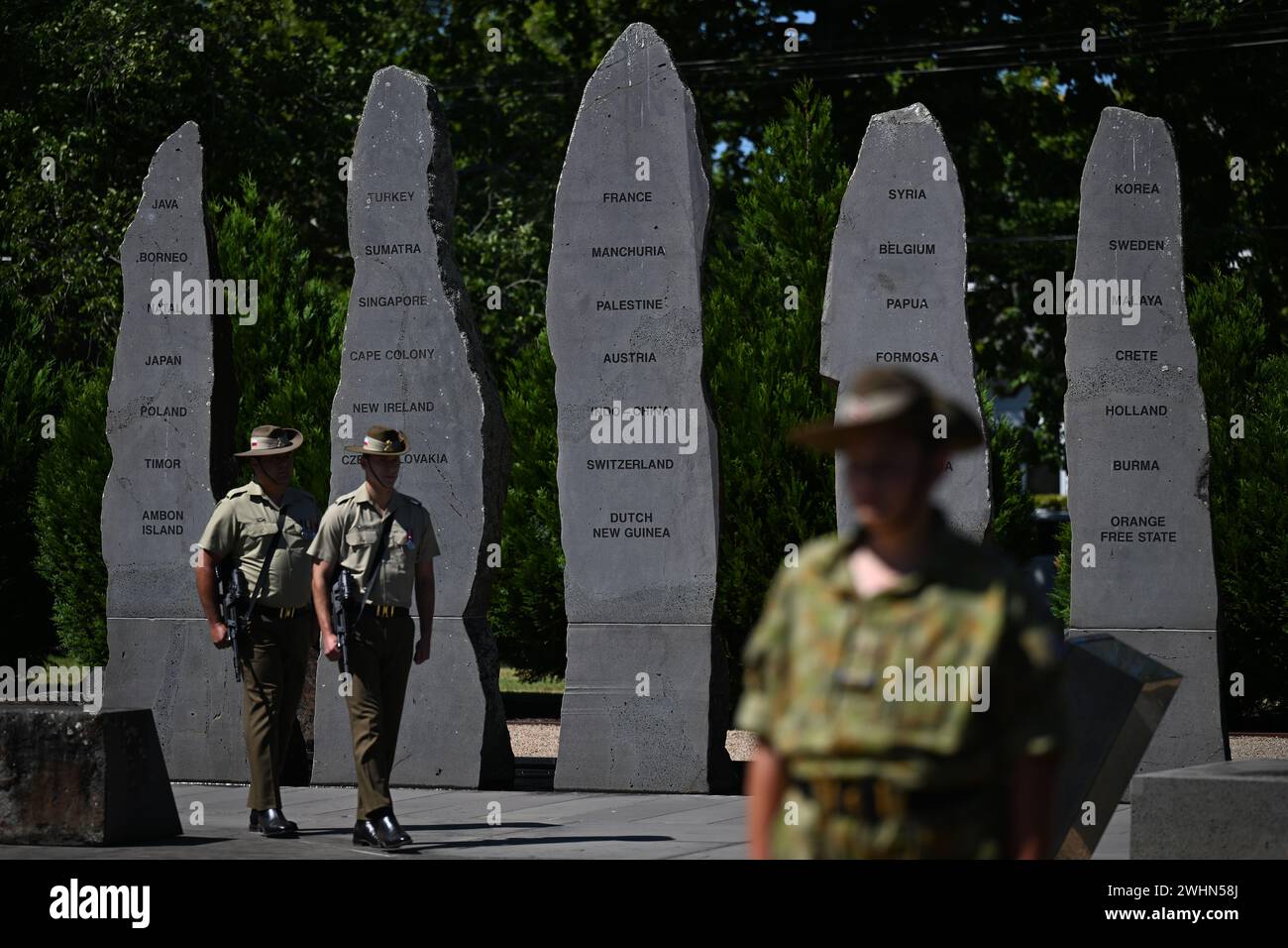 Melbourne, Australia. 11th Feb, 2024. Military personnel are seen ...