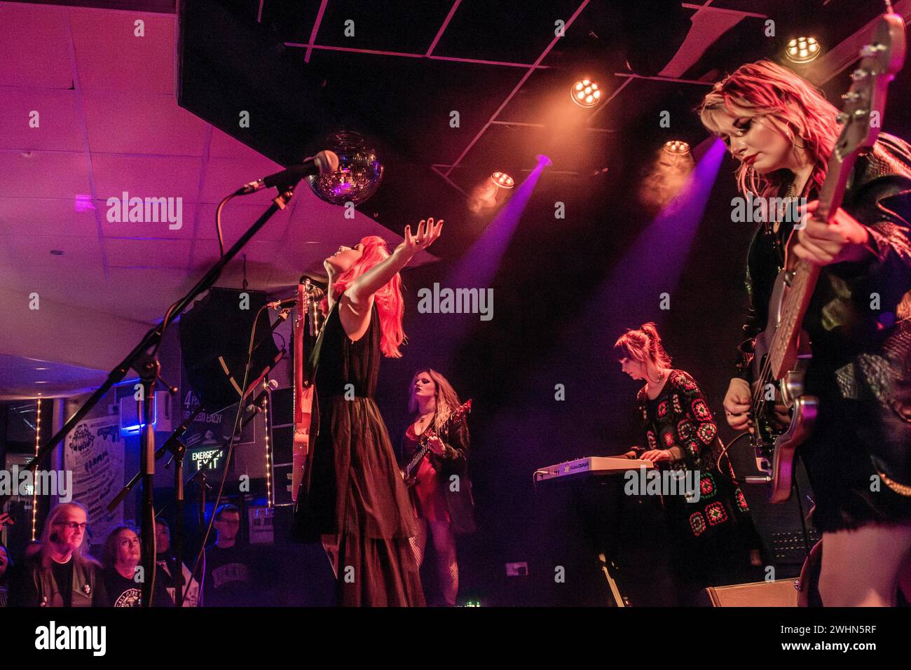 Leeds, UK. 10th Feb, 2024. Alternative English rock band Venus Grrrls ...