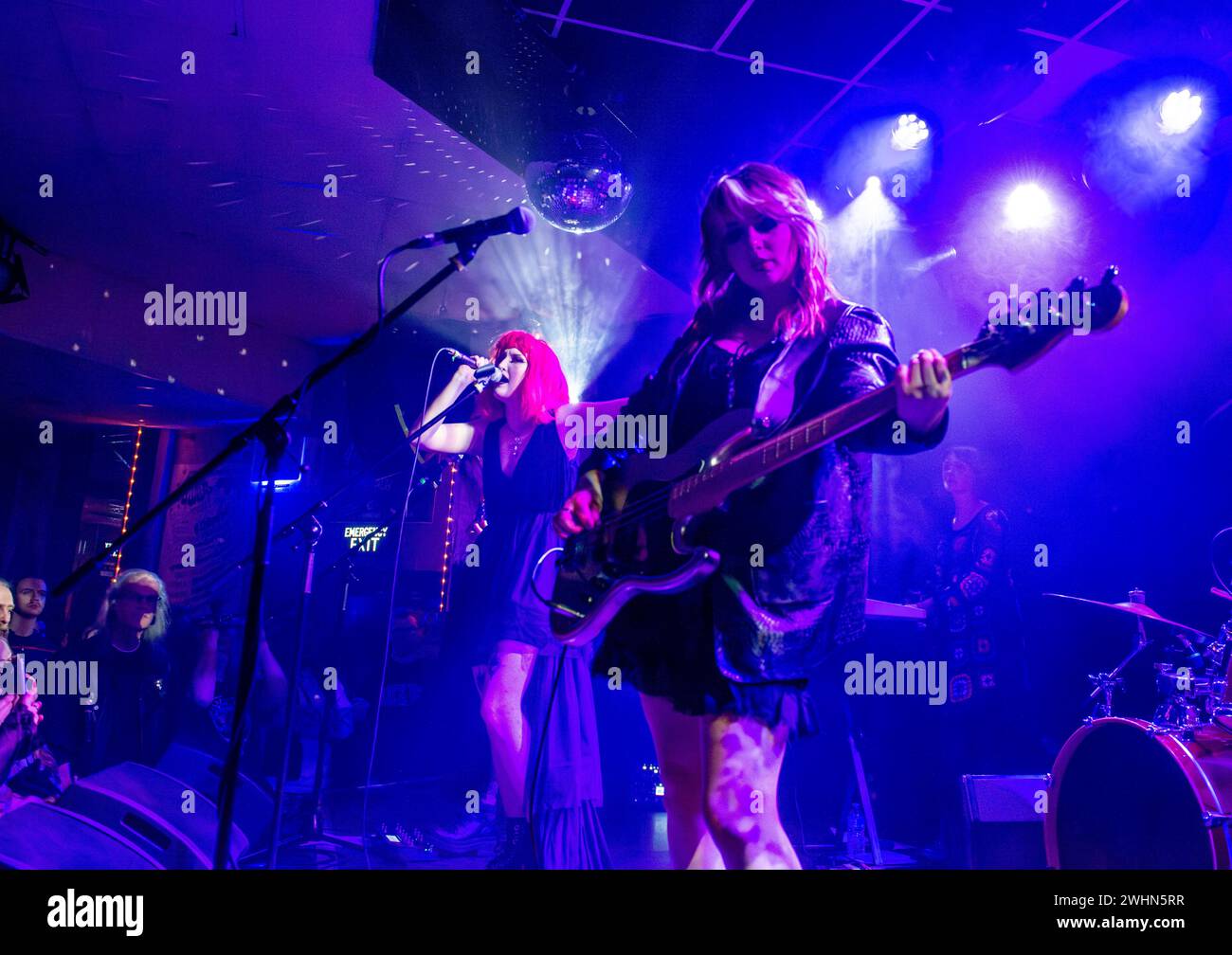 Leeds, UK. 10th Feb, 2024. Alternative English rock band Venus Grrrls ...