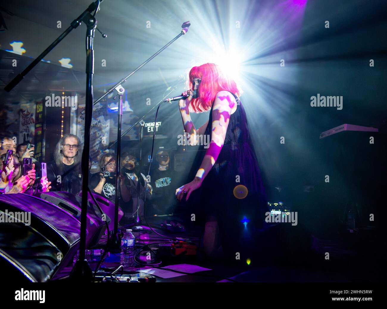 Leeds, UK. 10th Feb, 2024. Alternative English rock band Venus Grrrls ...