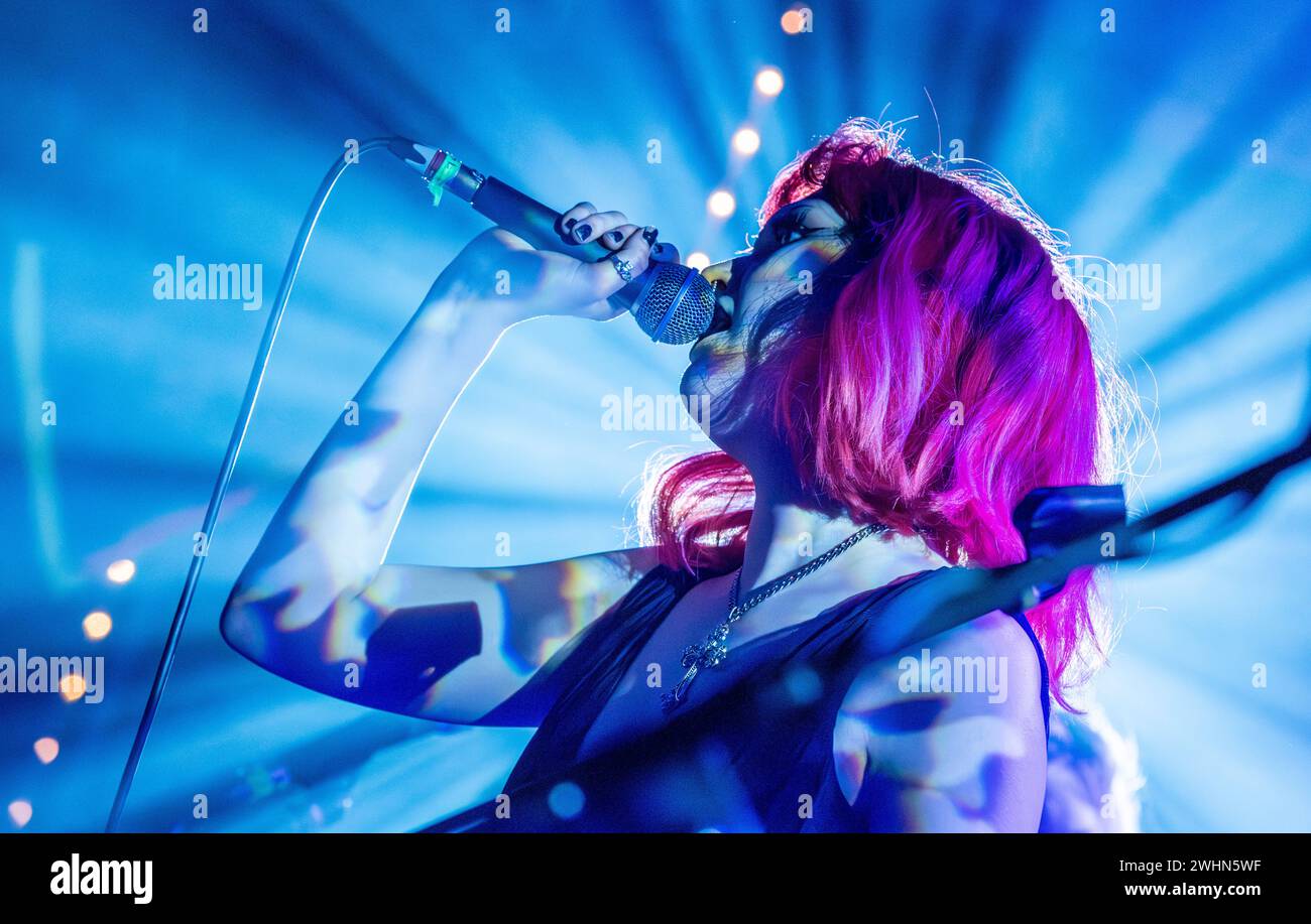 Leeds, UK. 10th Feb, 2024. Grace Kelly, lead singer of alternative ...