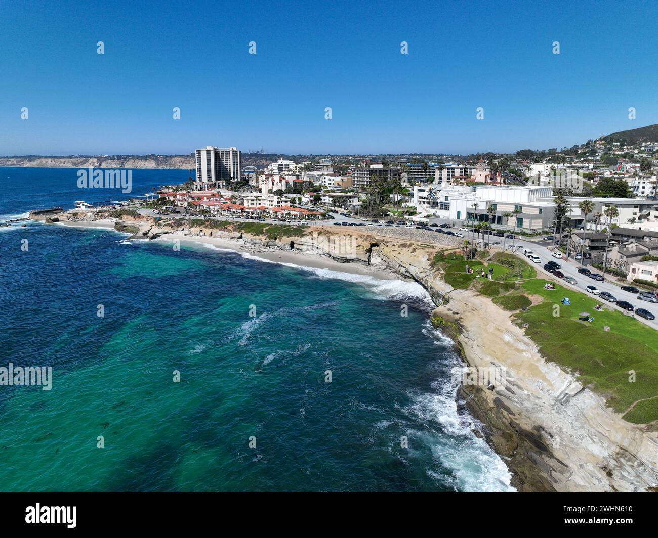 Aerial view of La Jolla cove and beach. San Diego California Stock ...