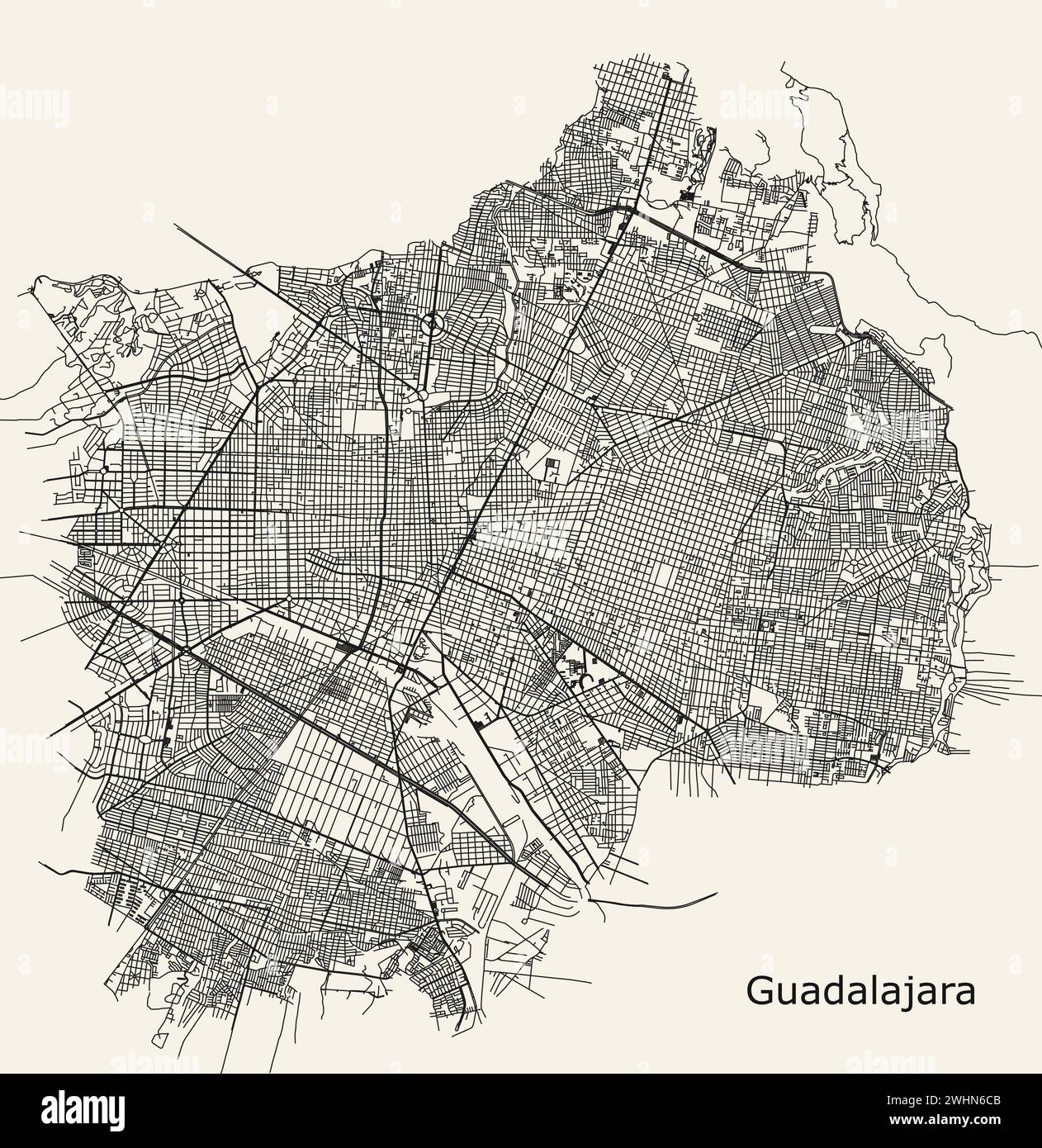 Guadalajara mexico skyline Stock Vector Images - Alamy