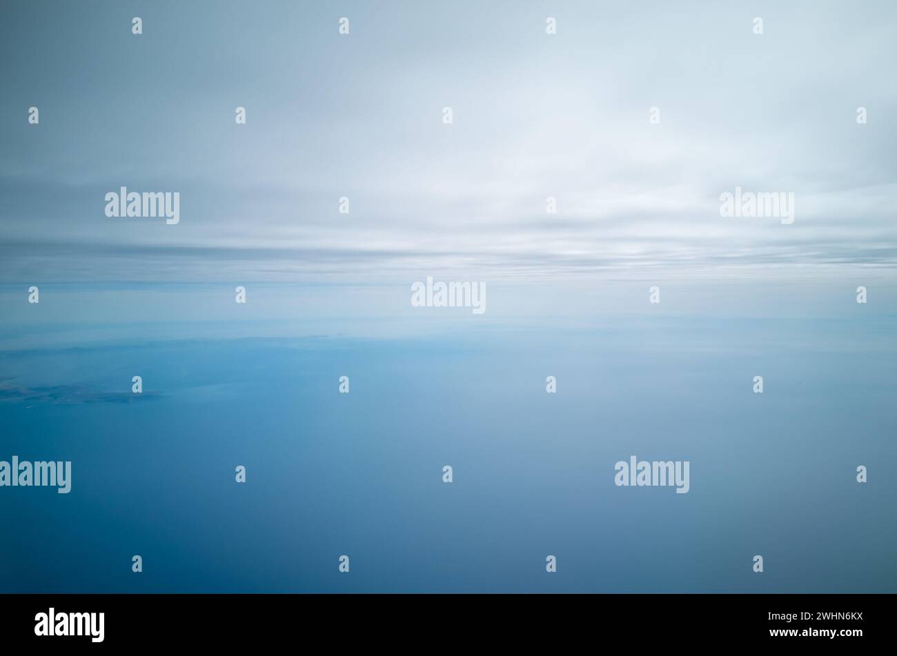 Cloudscape from above. blue sky cumulus clouds. Earth from above ...