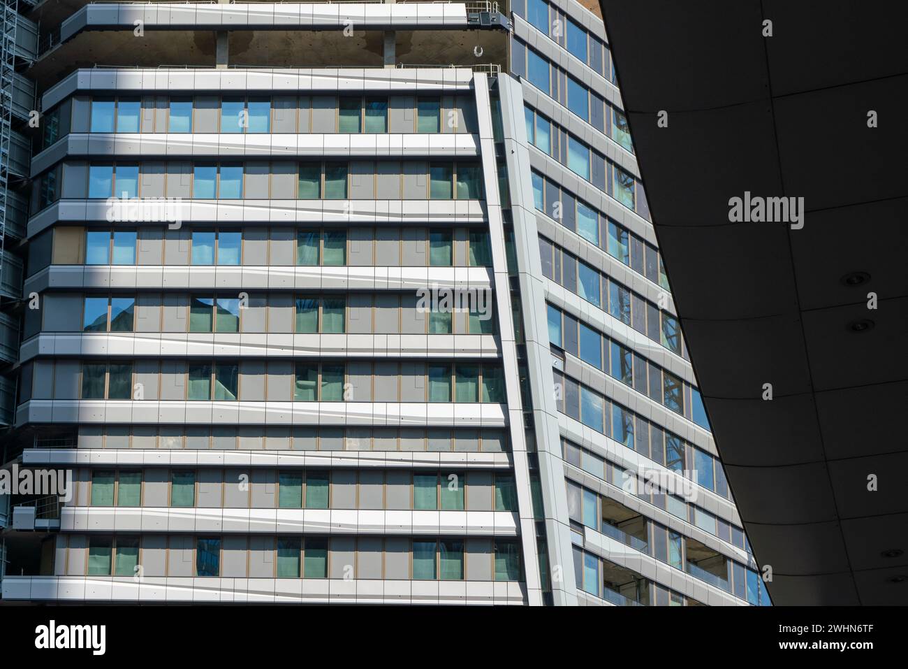 Major construction site of four high-rise buildings in Frankfurt's ...
