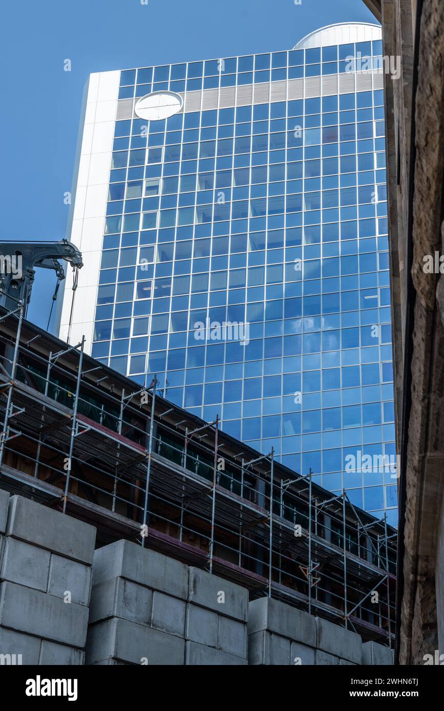 Major construction site of four high-rise buildings in Frankfurt's ...