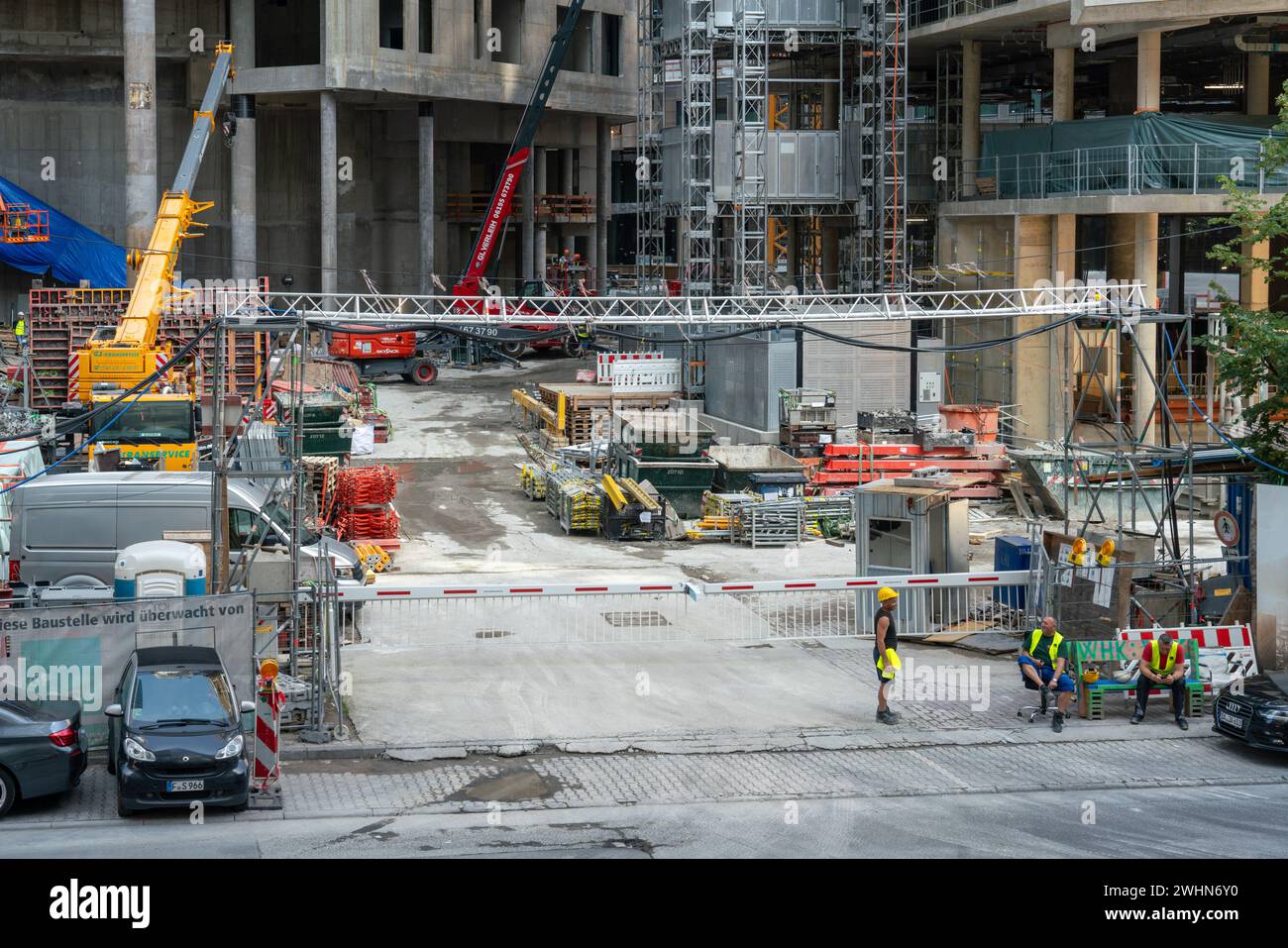 Major construction site of four high-rise buildings in Frankfurt's ...
