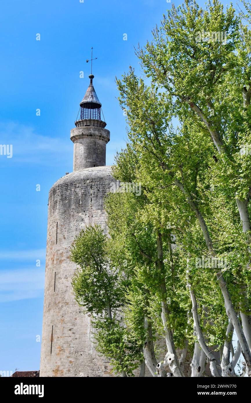 Tower of castle, photo as a background , in saint maries de la mer sea ...