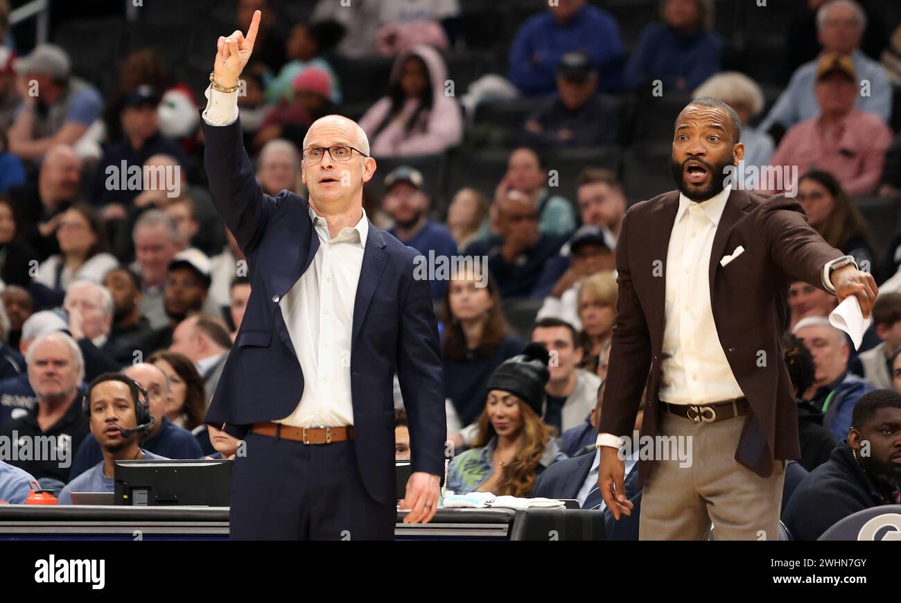 Washington DC, USA. 10th Feb, 2024. Connecticut Huskies head coach Dan ...