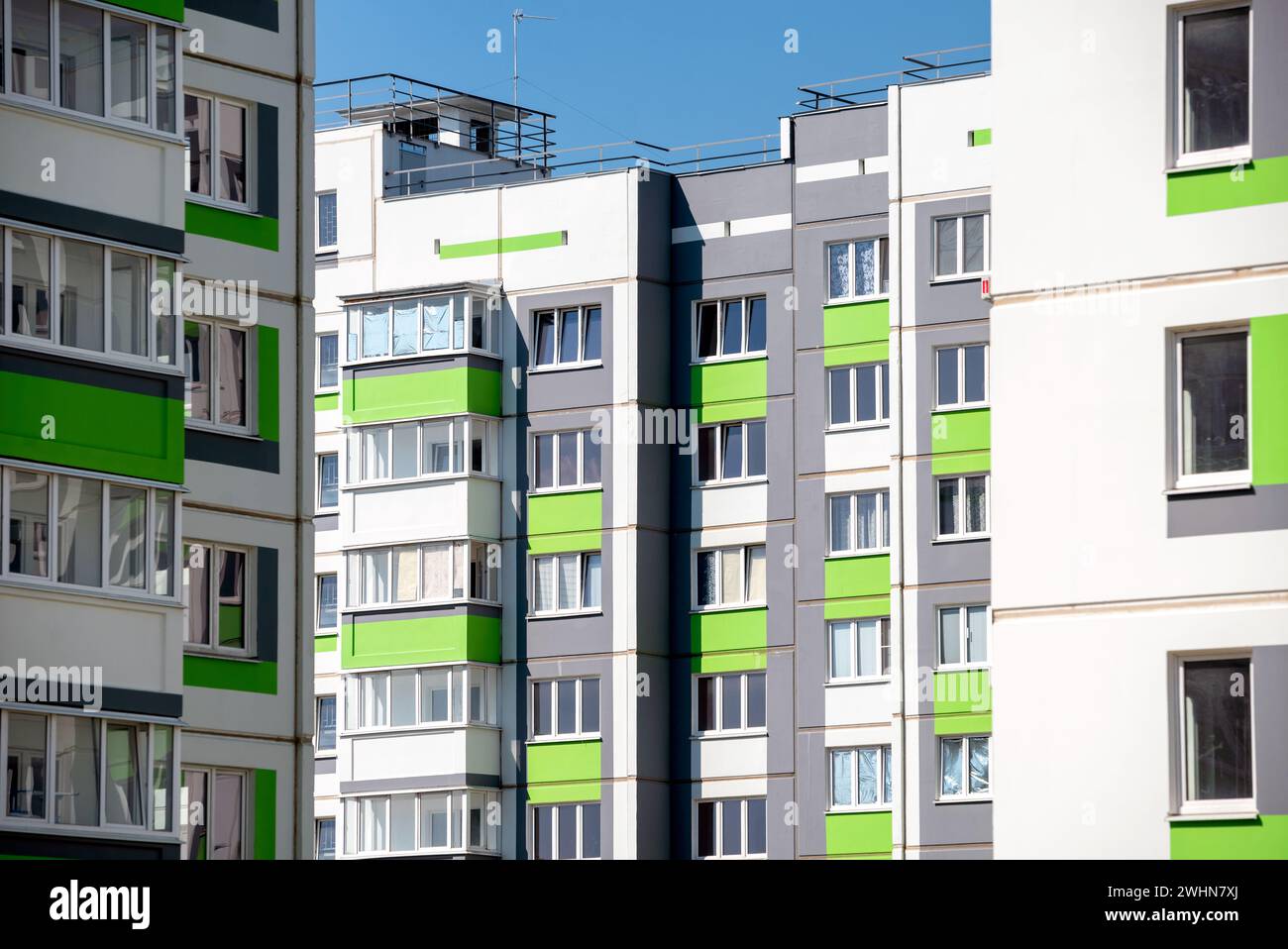 Walls and empty windows of new modern houses in Ukraine Stock Photo - Alamy