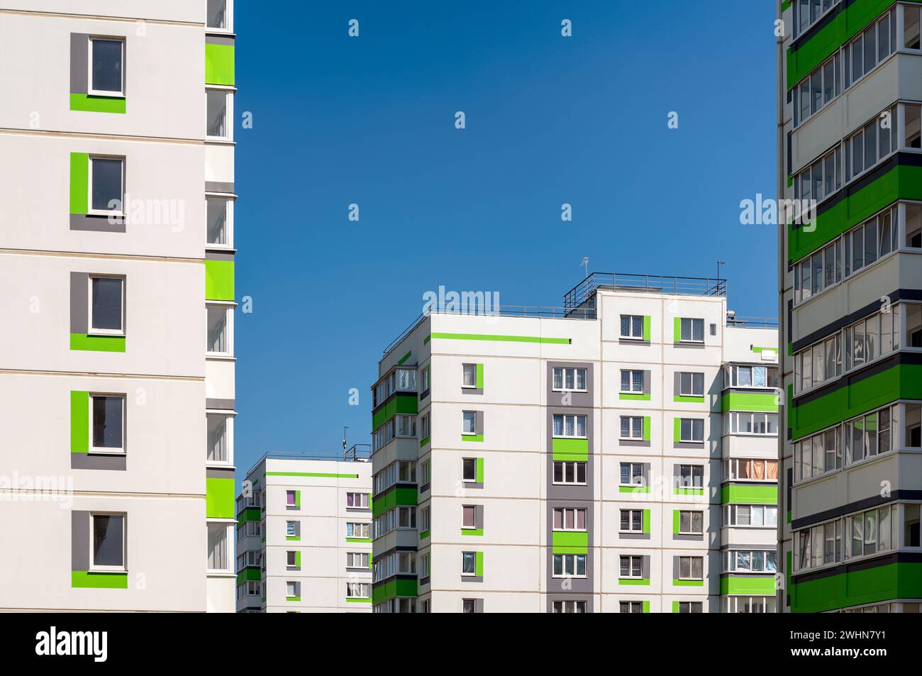 Walls and empty windows of new modern houses in Ukraine Stock Photo - Alamy