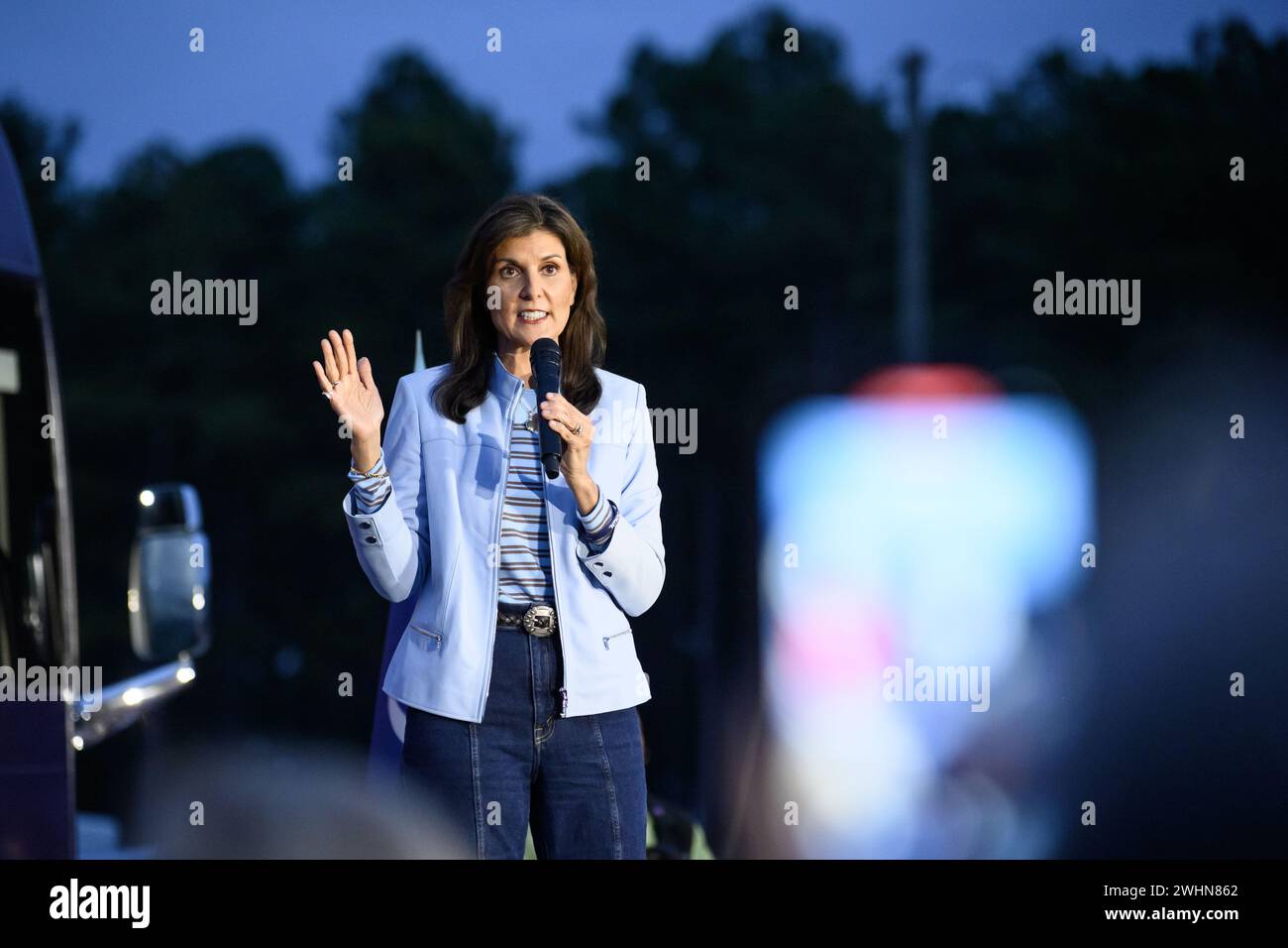 Gilbert, South Carolina - February 10, 2024: Former SC governor and ...