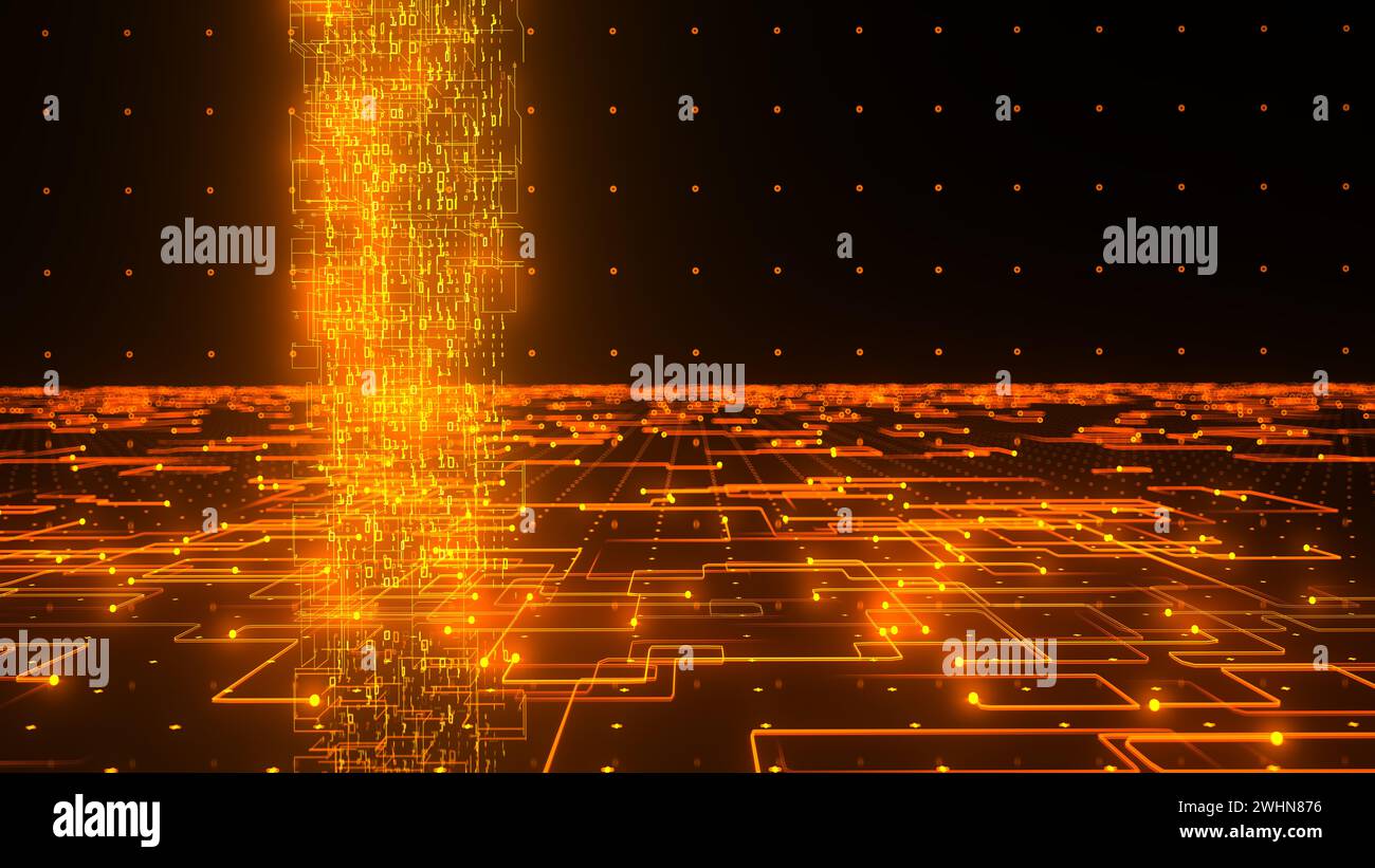Digital Orange Database Concept Stock Photo - Alamy