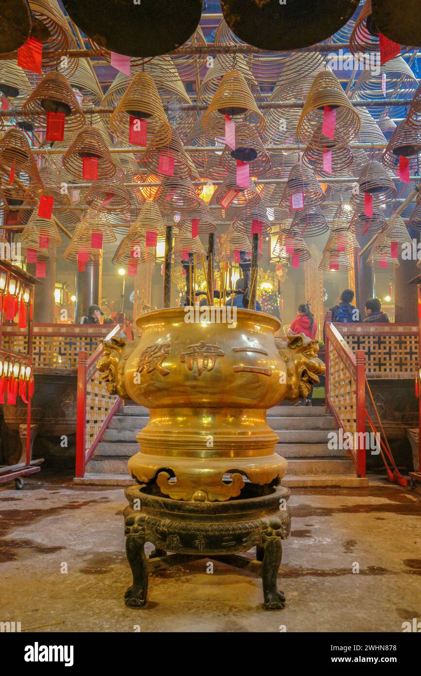 Man Mo Temple in Hong Kong, it is one of the famous temple Stock Photo ...