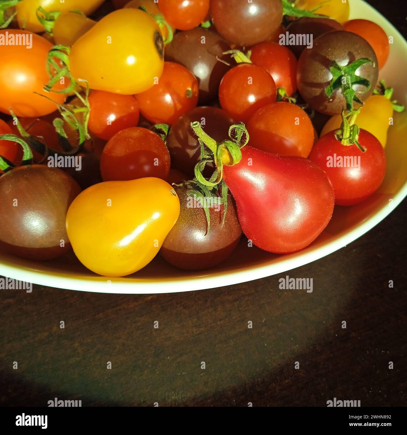 Variety of tomatoes in different shapes Stock Photo - Alamy