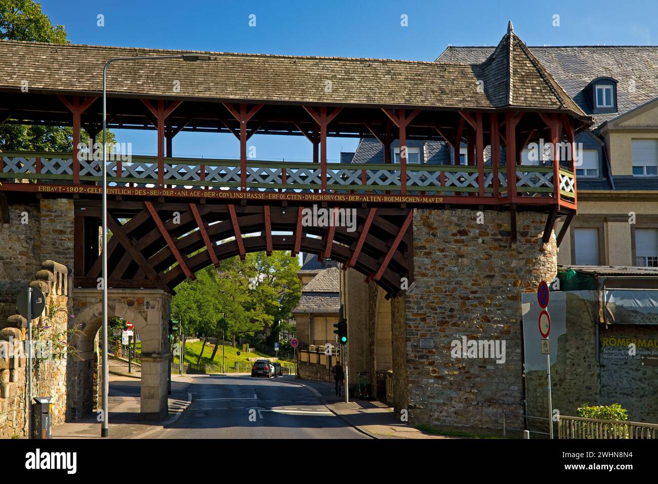 Roman gate, Wiesbaden, Hesse, Germany, Europe Stock Photo - Alamy