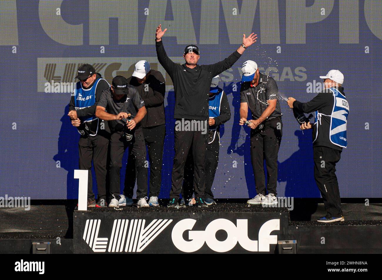 First Place team champions Captain Brooks Koepka of Smash GC, Jason ...