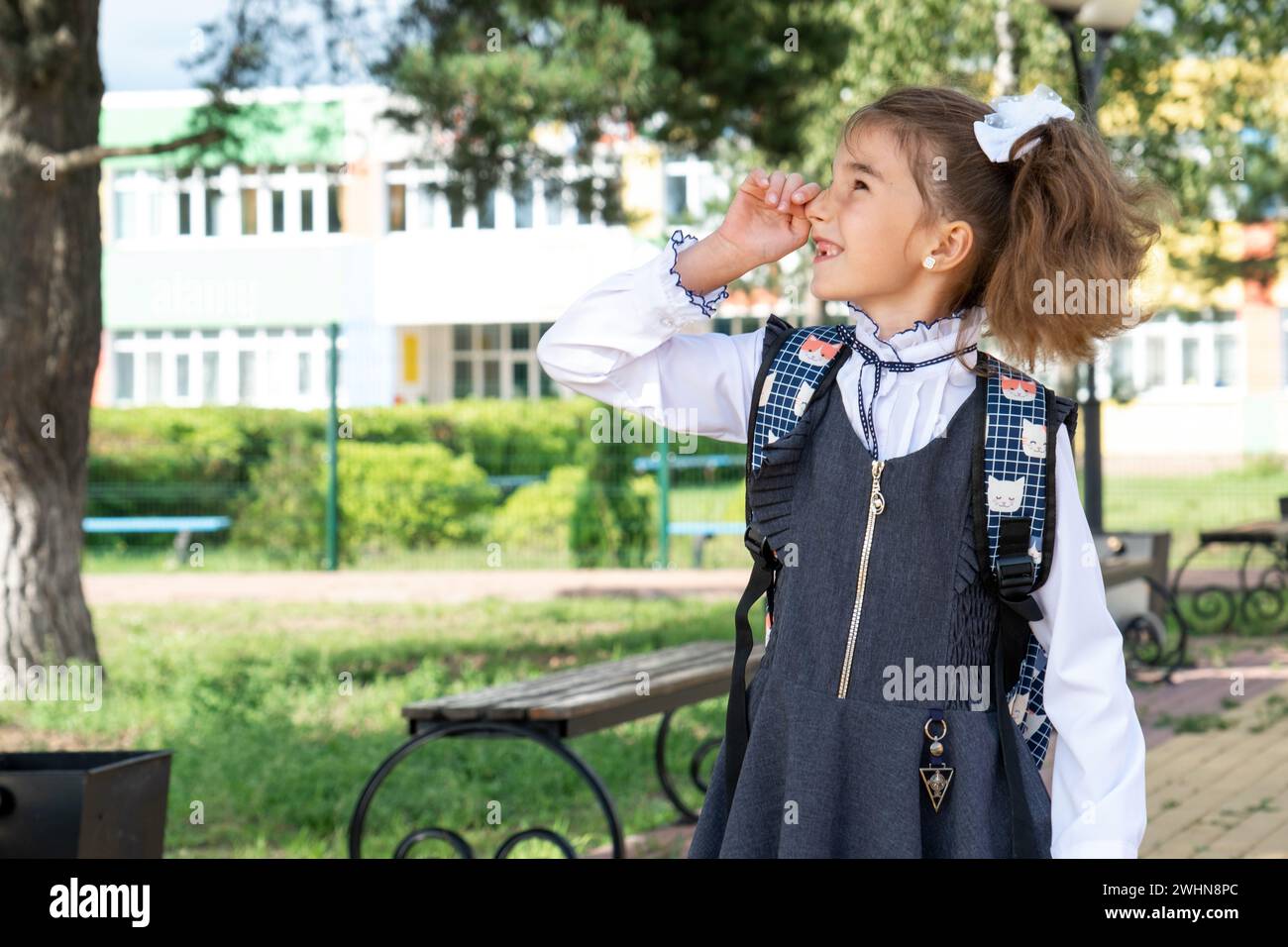 School girl homework uniform hi-res stock photography and images - Alamy