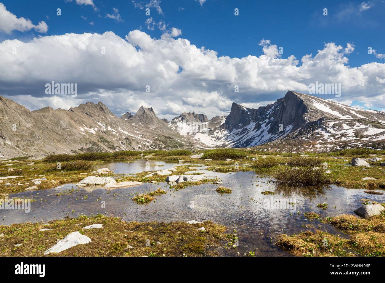 Beautiful mountain landscapes in Wind River Range in Wyoming, USA ...