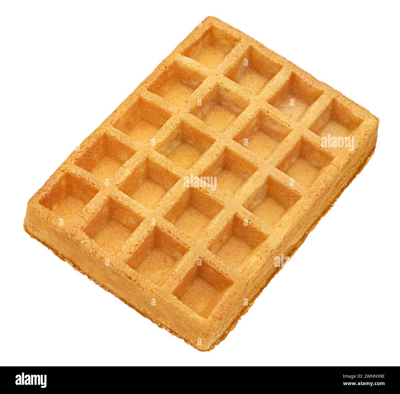 Belgian waffles isolated on white background Stock Photo - Alamy