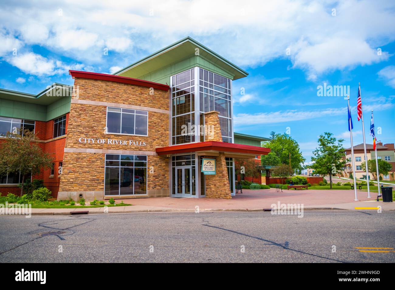 The very beautiful town of River Falls, Wisconsin Stock Photo - Alamy