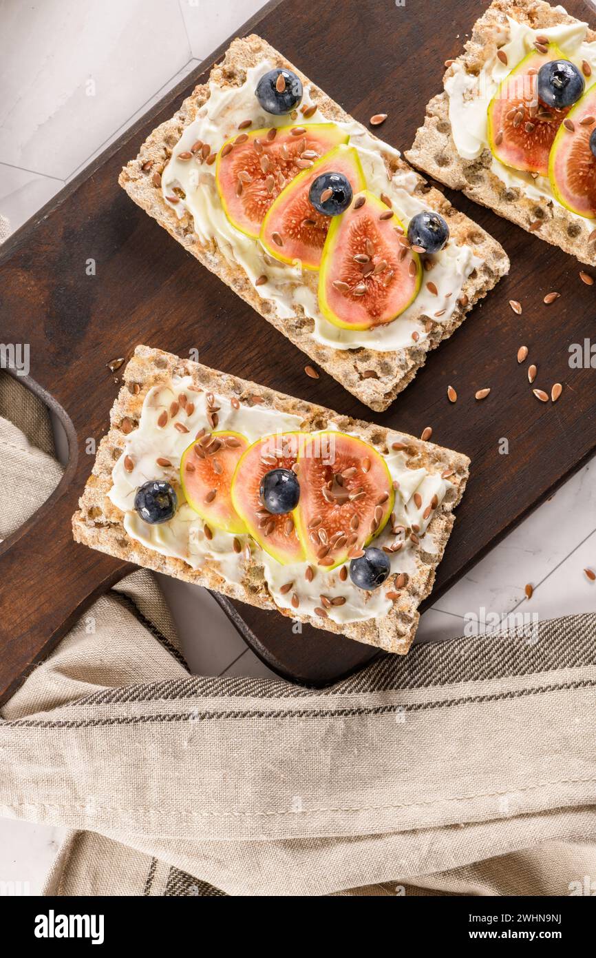 Multigrain crispread appetizer Stock Photo - Alamy