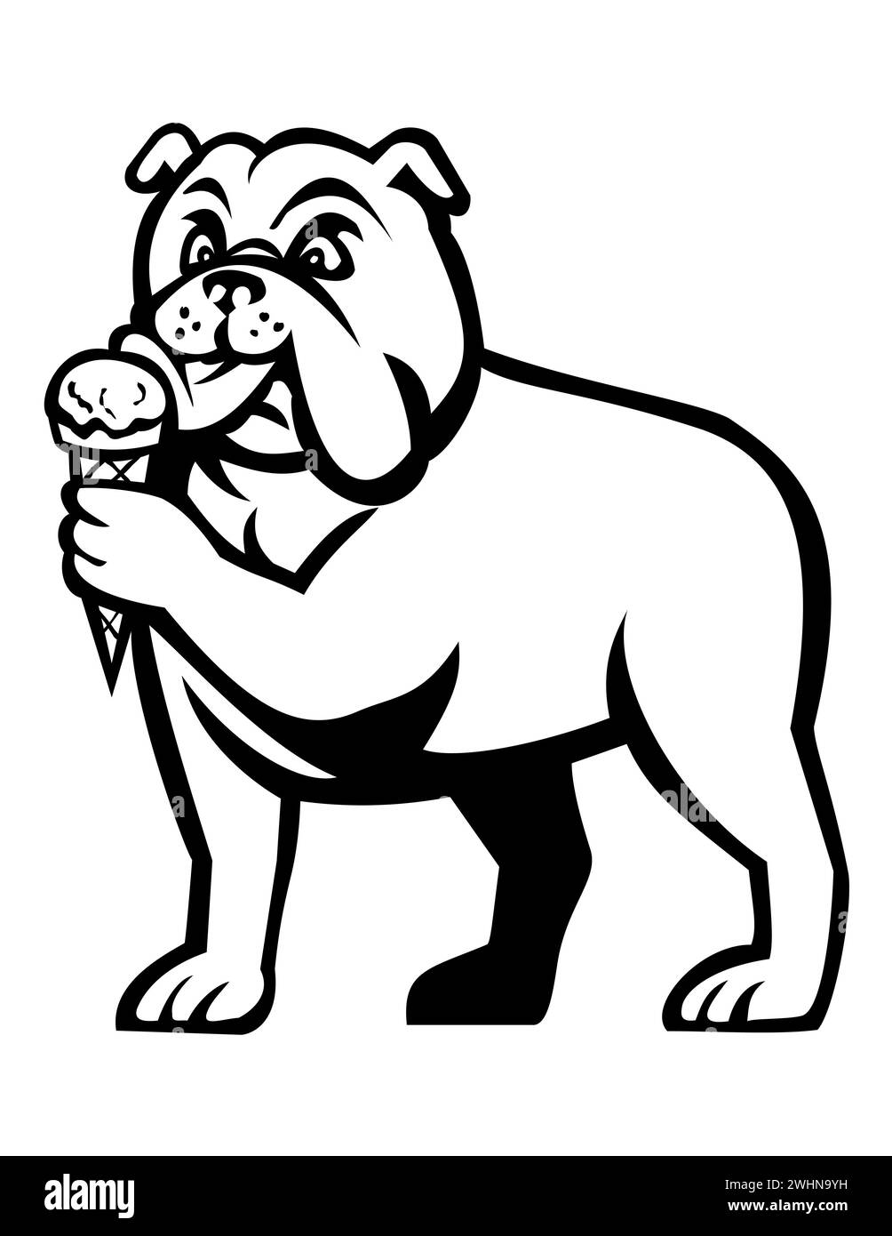 Mascot illustration of a English bulldog or British bulldog or just ...