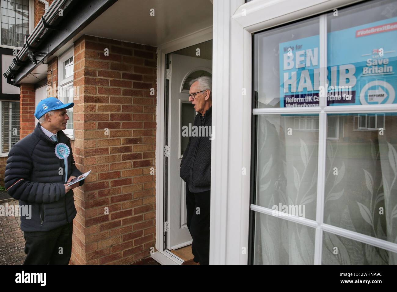 Wellingborough, UK. 10th Feb, 2024. Ben Habib visits the house of a ...
