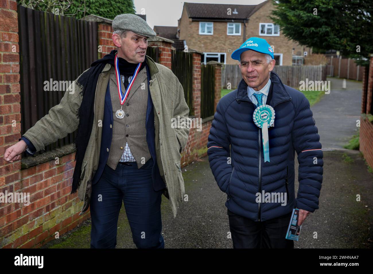 Wellingborough, UK. 10th Feb, 2024. Ben Habib canvasses door to door in ...