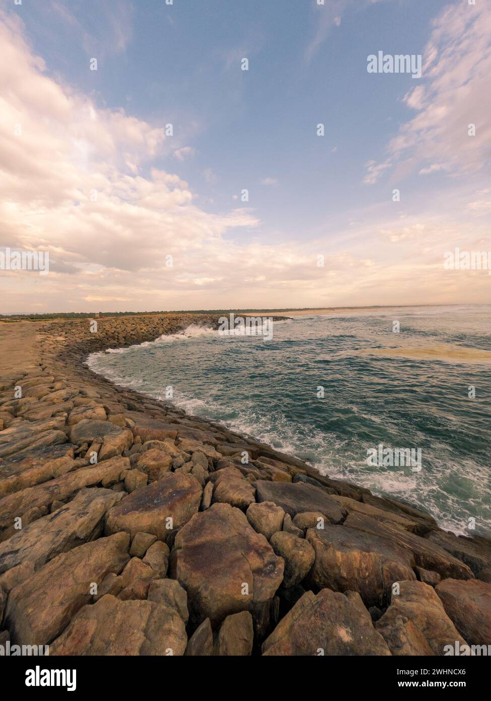 View south of Furadouro beach Stock Photo - Alamy