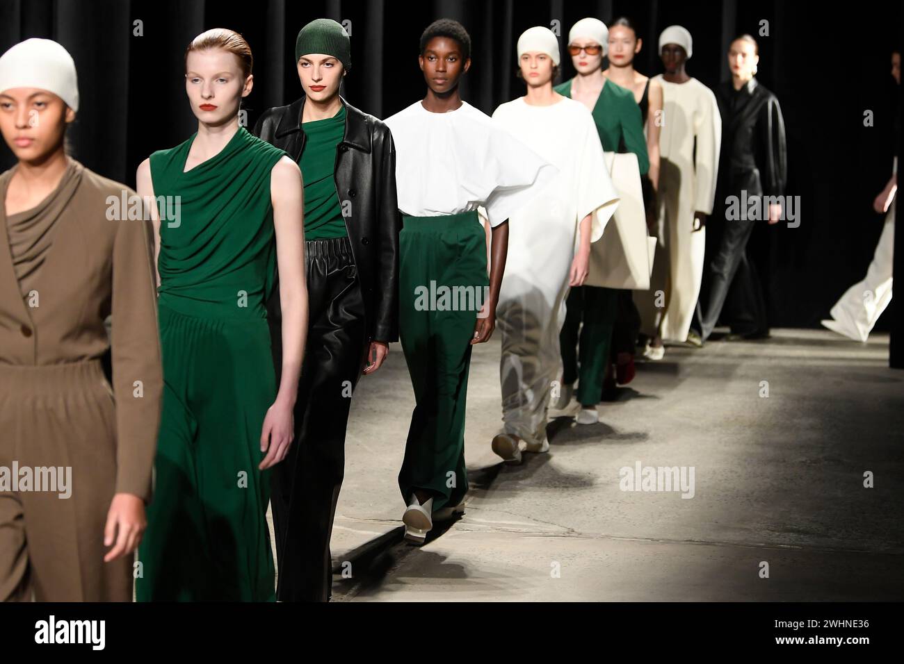 A model walks on the runway at the Fforme fashion show during the Fall ...