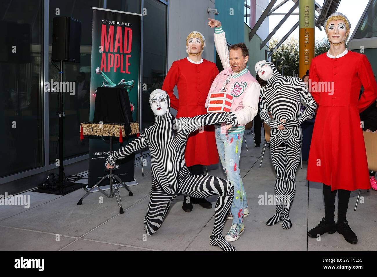 Las Vegas, NV, USA. 10th Feb, 2024. Members of Mad Apple by Cirque du ...