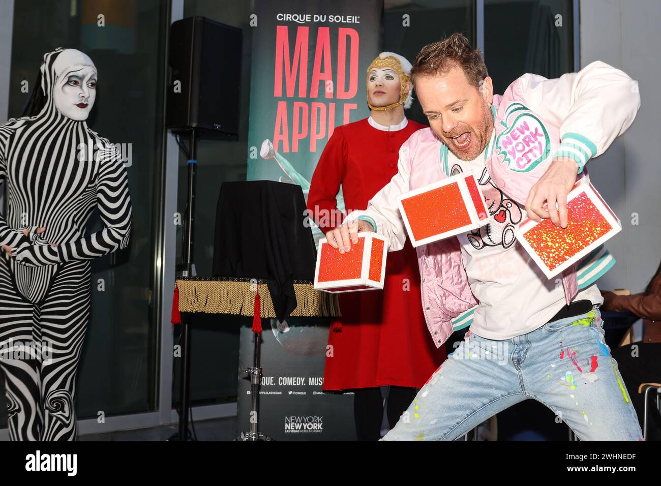 Las Vegas, NV, USA. 10th Feb, 2024. Members of Mad Apple by Cirque du ...