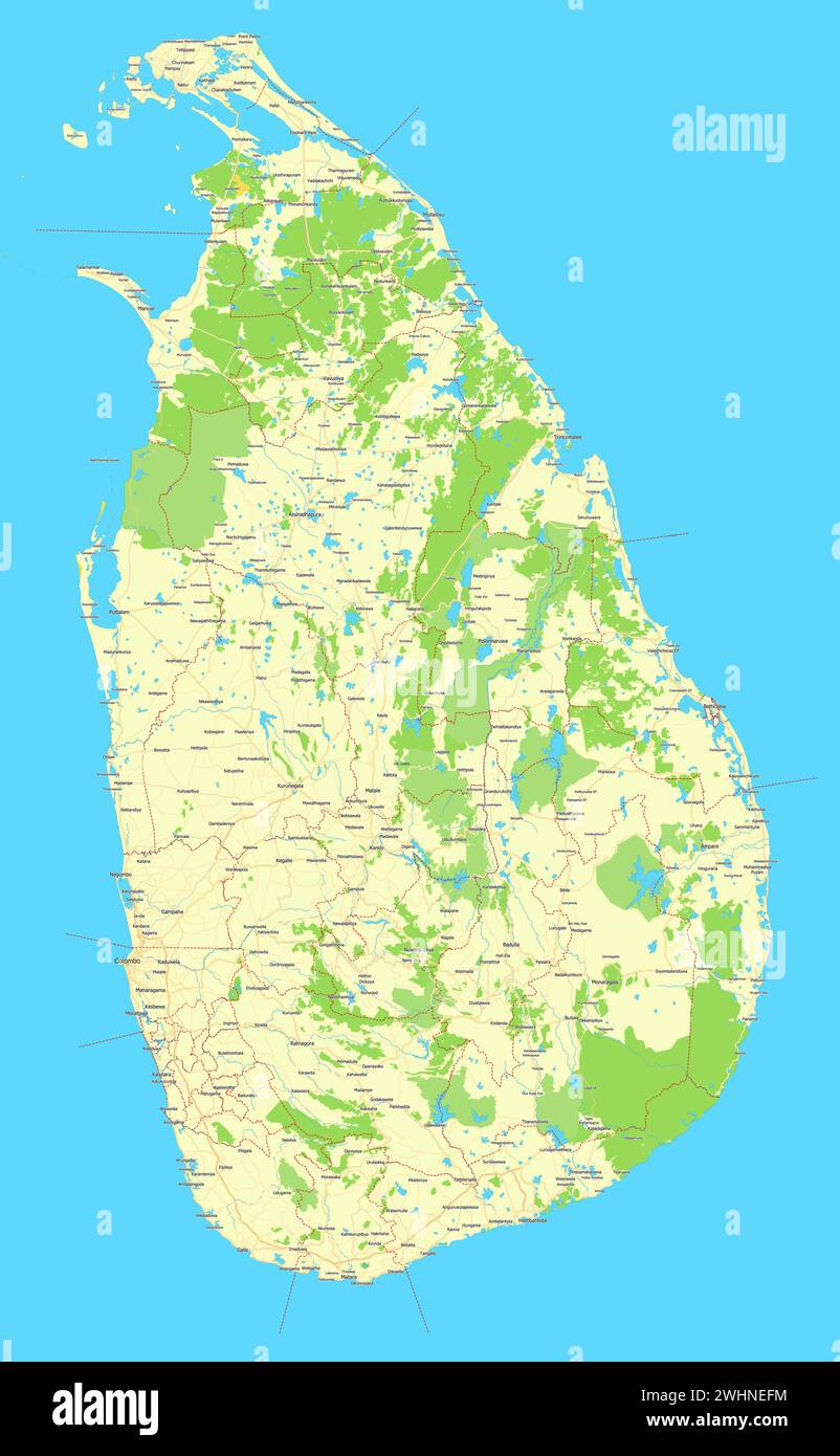 Green sri lanka map hi-res stock photography and images - Alamy