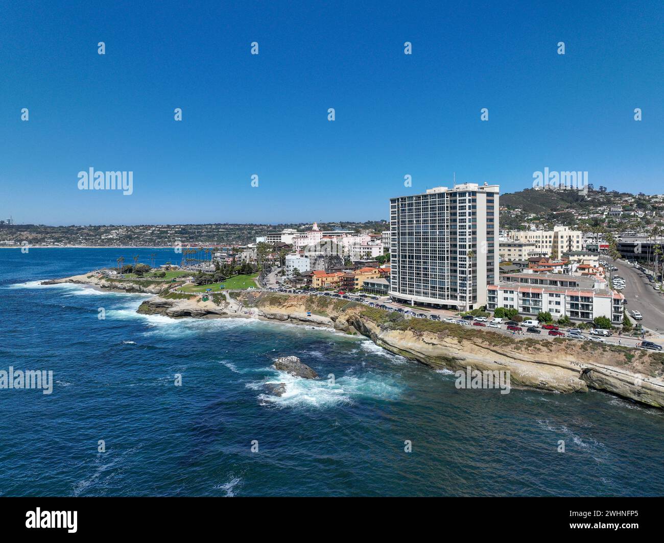 Aerial view of La Jolla town and beach. San Diego California Stock ...