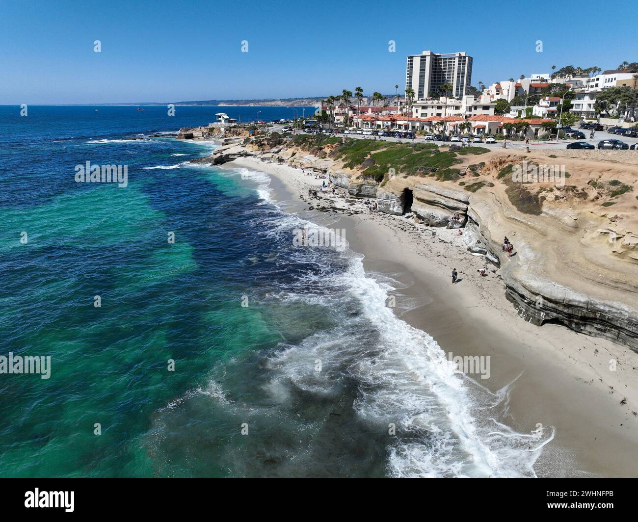 Aerial view of La Jolla cove and beach. San Diego California Stock ...