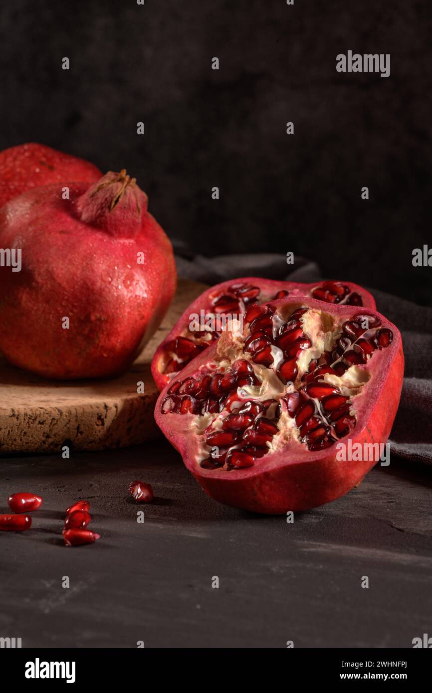 Pomegranate with seeds hi-res stock photography and images - Alamy